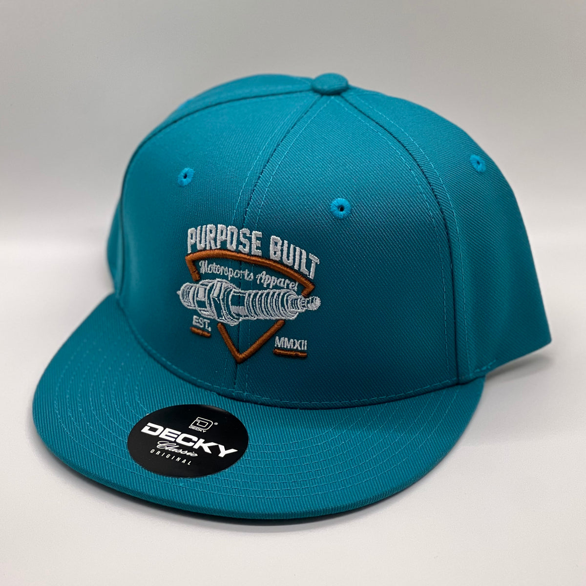 PURPOSE BUILT "PLUG" SNAPBACK TEAL / COPPER – Purpose Built Motorsports ...