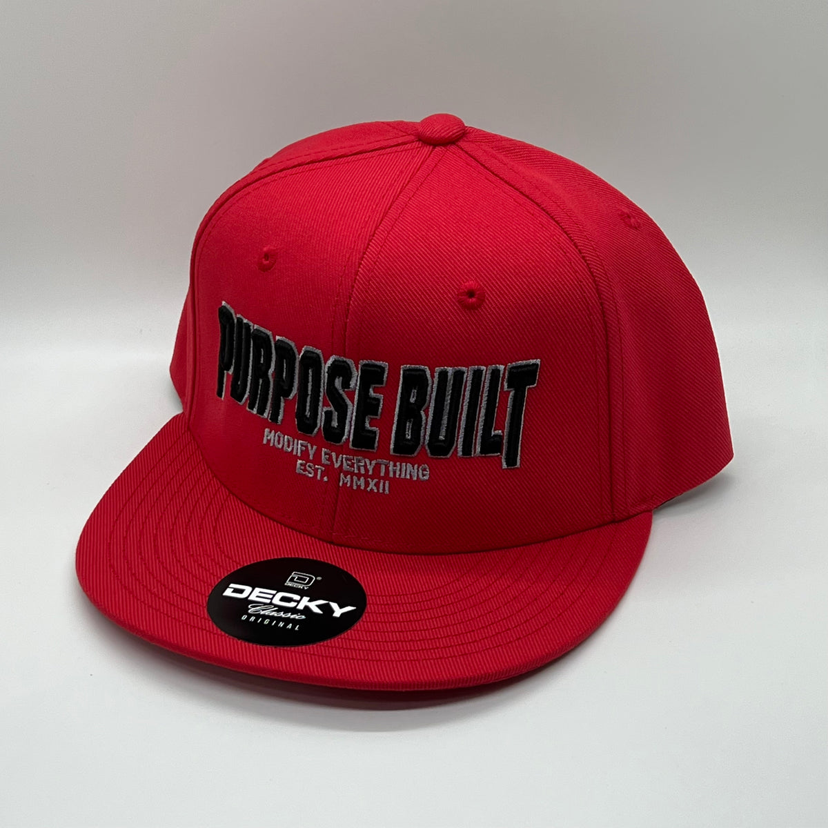 PURPOSE BUILT "BIG BLOCK" SNAPBACK RED / BLACK – Purpose Built ...