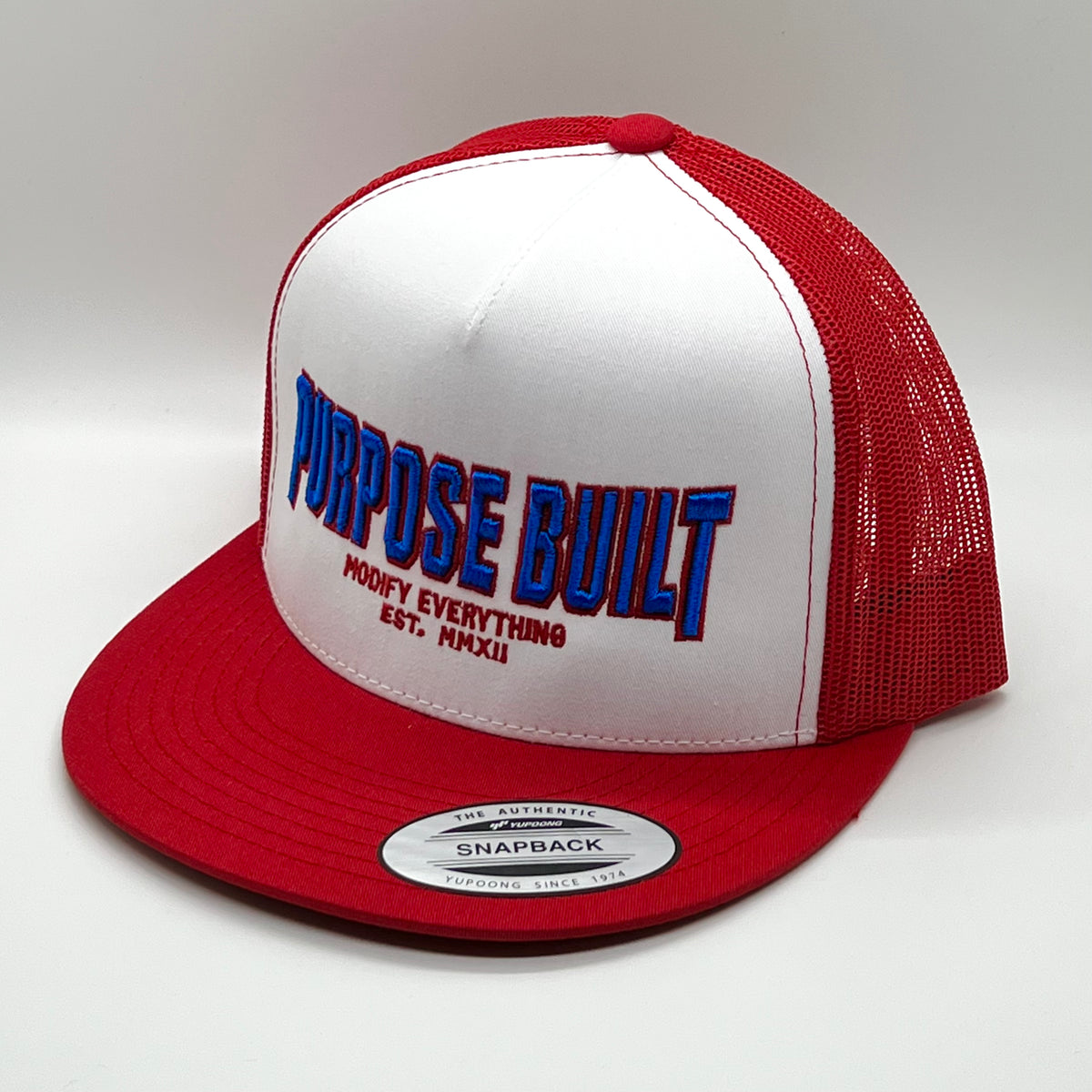 PURPOSE BUILT "BIG BLOCK" SNAPBACK RED / WHITE / BLUE – Purpose Built ...